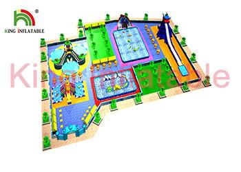 China Digital Printing Blow Up Water Park Plato PVC Tarpaulin With 0.65mm - 0.9mm  UV Resistant for sale