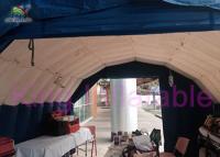 China Blue Inflatable Medical Tent With Water - Proof White Roof Double Stitching for sale