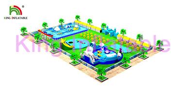 China Plato PVC Tarpaulin Anti - UV Blow Up Water Park Customize For Amusement for sale