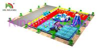 China Multitheme Waterproof PVC Tarpaulin Inflatable Water Slide Park / Blow Up Water Toys for sale