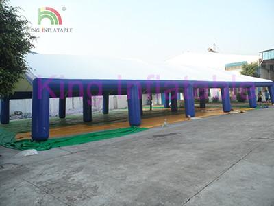 China Giant Multipurpose Inflatable Lawn Tent With Column Support Legs White Roof for sale