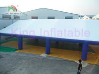 China Giant Multipurpose Inflatable Lawn Tent With Column Support Legs White Roof for sale