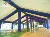 China Giant Multipurpose Inflatable Lawn Tent With Column Support Legs White Roof for sale