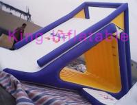 China CE / UL 0.9mm PVC Tarpaulin Durable Inflatable Water Toy Floating Slide For Adults for sale