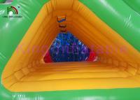 China Fire Resistant 0.9mm PVC Tarpaulin Blow Up Water Toy / Aqua Wet Slide for Water Park for sale