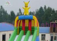 China Triple Lanes Giant Inflatable Water Slide Colorful For Outdoor / Rent for sale