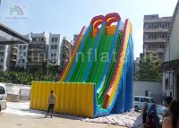 China 12m High Waterproof PVC Inflatable Dry Slide Amazing Design For Amusement Games for sale