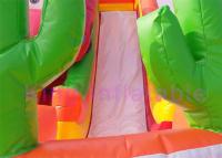 China Cartoon Car Decoration Inflatable Dry Slide Kids Outdoor Backyard Slide By Plato PVC for sale