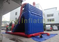 China Outdoor Spider - Man Single Lane Inflatable Dry Slide With Jumping Bouncer By Plato PVC for sale