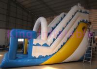 China White Blue Single Lane Blow Up Dry Slide PVC Jumping Bouncer With 2 Years Warranty for sale