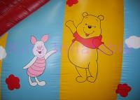 China Red / Yellow / Blue One Broad Blow Up Dry Slide Waterproof  PVC Winnie The Pooh Toys for sale