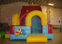 China Red / Yellow / Blue One Broad Blow Up Dry Slide Waterproof  PVC Winnie The Pooh Toys for sale