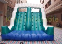 China CE Green Huge Inflatable Obstacle Course Dry Slide With Climbing Wall for sale