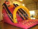 China Pink / Yellow Inflatable Dry Slide CE Blower Attached Funny Clown For  Kids for sale