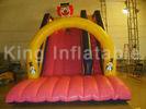 China Pink / Yellow Inflatable Dry Slide CE Blower Attached Funny Clown For  Kids for sale