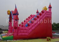 China Customized 0.55mm PVC Pink Inflatable Vivid Animals Dry Slide amusement park for sale