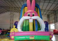 China Digital Printing Cartoon Inflatable Dry Slide 7 X 4.5m Plao 0.55mm PVC Tarpaulin for sale