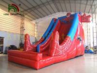 China Red Spider Man Big Inflatable Dry Slide Bounce House With PVC Tarpaulin for sale