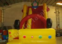 China 7*4*5.5m Inflatable Dry Slide Clown Theme PVC Bounce Houses For Kids for sale