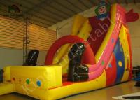 China 7*4*5.5m Inflatable Dry Slide Clown Theme PVC Bounce Houses For Kids for sale