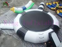 China Inflatable Trampoline Blow Water Jumping Toy Water bouncer For Kids and Adults for sale