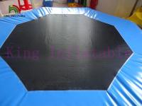 China Yellow / Blue 3m Diameter Inflatable Water Park Trampoline PVC Toy For Water Park for sale