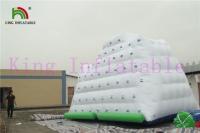 China 0.9mm PVC Tarpaulin White / Green Inflatable Water Toy  Giant Iceberg For Water Park for sale