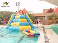 China 0.9mm PVC Tarpaulin Inflatable Water Toy , Outdoor  Jumping Tower With 2 Slides for sale