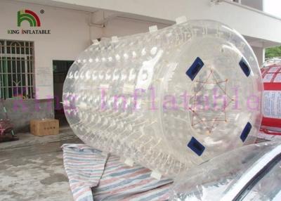 China Durable 1.0mm PVC / TPU Inflatable Water Roller CE Approved Transparent Water Toy for sale