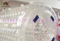 China Durable 1.0mm PVC / TPU Inflatable Water Roller CE Approved Transparent Water Toy for sale