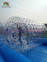 China Transparent Inflatable Water Toys Colorful D Ring Water Roller For Adults N Kids for sale