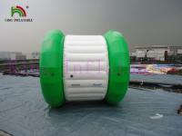 China Green / White PVC Tarpaulin  Inflatable Water ball Rolling Toy For Water Park for sale