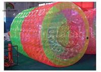 China 3m Long * 2.4 Dia Red / Green Inflatable Water Toy / Water Rolling Ball For Amusement for sale