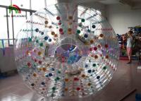 China Colorful PVC Transparent Blow Up Toy Inflatable Water Rolling Balls for sale