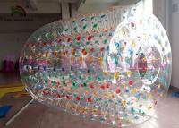 China 1.0mm Transparent PVC Inflatable Water Toy / Roller With Multicolor Dots for sale