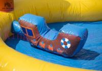 China Tropic PVC Bounce Houses For Kids , Mini Pirate Bouncer With Swimming Pool for sale