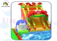 China Large Inflatable Water Playground Sea Animal Theme Multi Play Slides with pool for sale