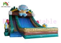 China PVC Elephant Colorful Forest Theme Blow Up  Board Dry Slide For Backyard Fun for sale