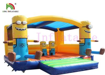 China Durable PVC Mimion Inflatable Jumping Castle With Roof For Outdoor Playground for sale