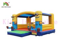 China Durable PVC Mimion Inflatable Jumping Castle With Roof For Outdoor Playground for sale