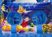 China Colorful Sea World Kids Indoor Toys Inflatable Obstacle Course with Fire Retardant PVC Materials for sale