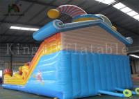 China Colorful Clown 0.55mm PVC Inflatable Commercial Bounce Houses With Slide For Kids for sale