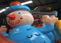 China Colorful Clown 0.55mm PVC Inflatable Commercial Bounce Houses With Slide For Kids for sale