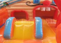 China Colorful Clown 0.55mm PVC Inflatable Commercial Bounce Houses With Slide For Kids for sale