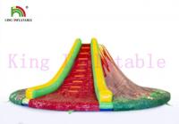 China Round Volcano PVC Inflatable Dry Slide / Blow Up Slide For Rental Business for sale