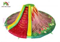 China Round Volcano PVC Inflatable Dry Slide / Blow Up Slide For Rental Business for sale