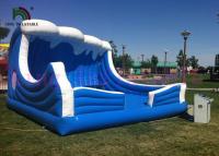 China Simulated Surfing Inflatable Sports Games 0.55mm PVC Sea Blue / White Inflatable Toy for sale
