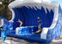 China Simulated Surfing Inflatable Sports Games 0.55mm PVC Sea Blue / White Inflatable Toy for sale