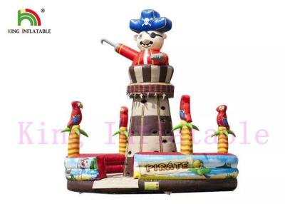 China Adventuring Pirate Inflatable Rock Climbing Wall PVC Tropic Taste Blow Up Sports Games for sale