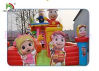 China Blow Up Gbond Dry Slide / Commercial Inflatable Slide With Bouncer Play Paradise For Kids for sale